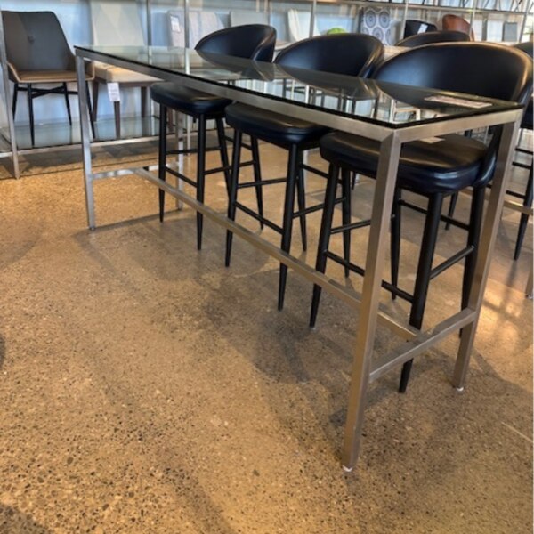 Verona Table-Counter Height-72x22 Inches-Tempered Glass | Casalife Furniture | Toronto